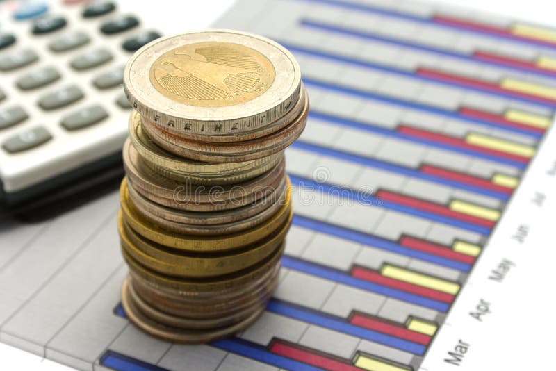 Money and Calculator on Diagram Stock Image - Image of earnings ...