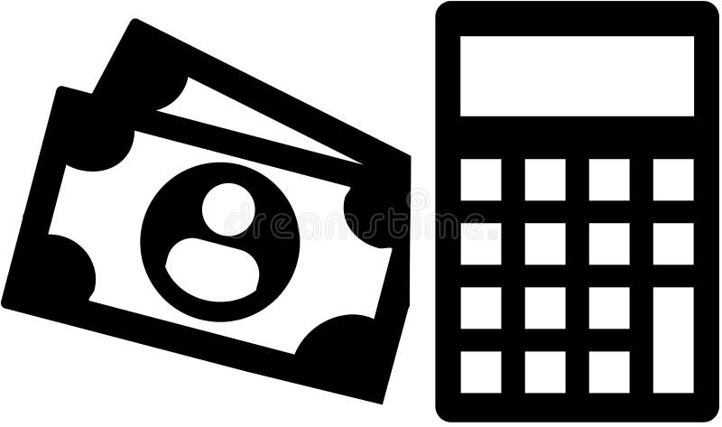 Money and calculator icon stock vector. Illustration of pictogram ...