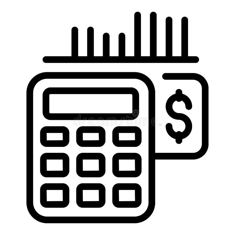 Money Calculator Icon Outline Vector. Training Staff Stock Vector ...