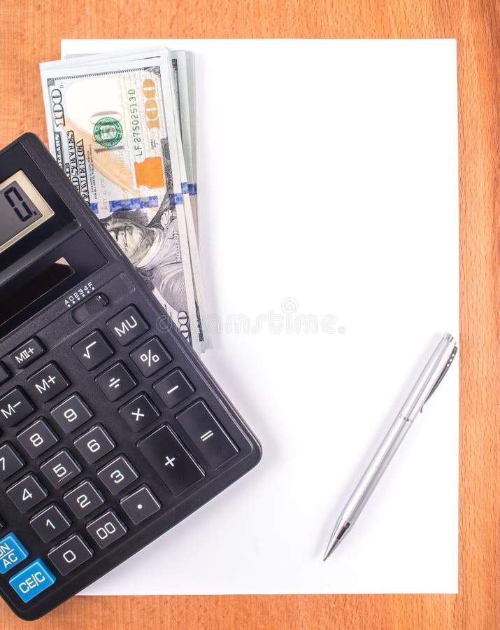 Money and calculator stock photo. Image of america, paper - 52204576