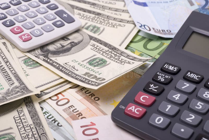 Money, Bills, & Calculator Stock Image - Image of miscalculate, donate ...