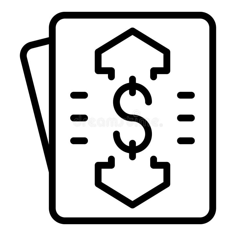Money Card Icon Outline Vector. Grow Fund Stock Vector - Illustration ...
