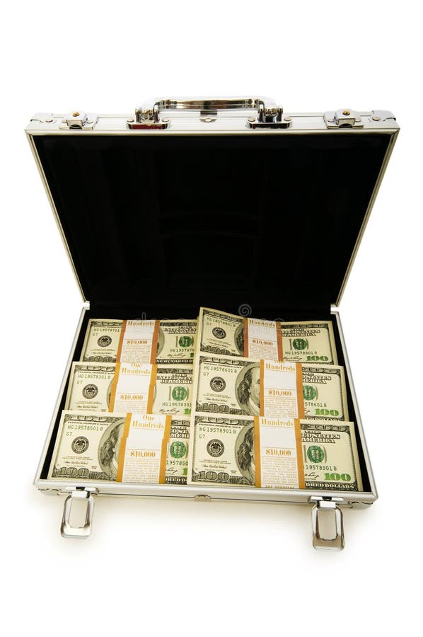 Money in the case isolated stock photo. Image of cash - 10815542