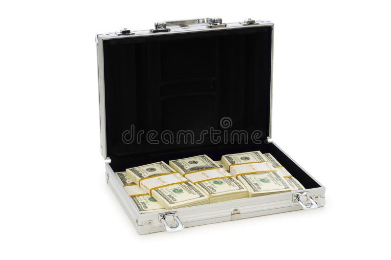 Money in the case isolated stock photo. Image of cash - 10815542