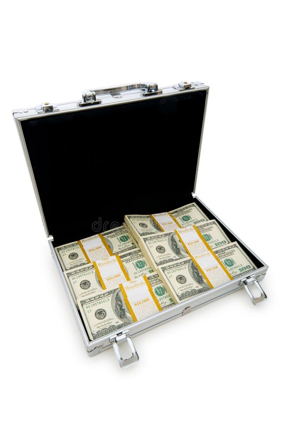 Money in the case isolated stock photo. Image of cash - 10815542
