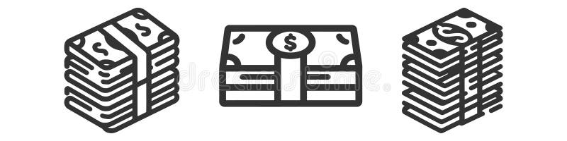 Money - Cash Icon Set, Collection, Pack. Professional, Pixel Perfec ...