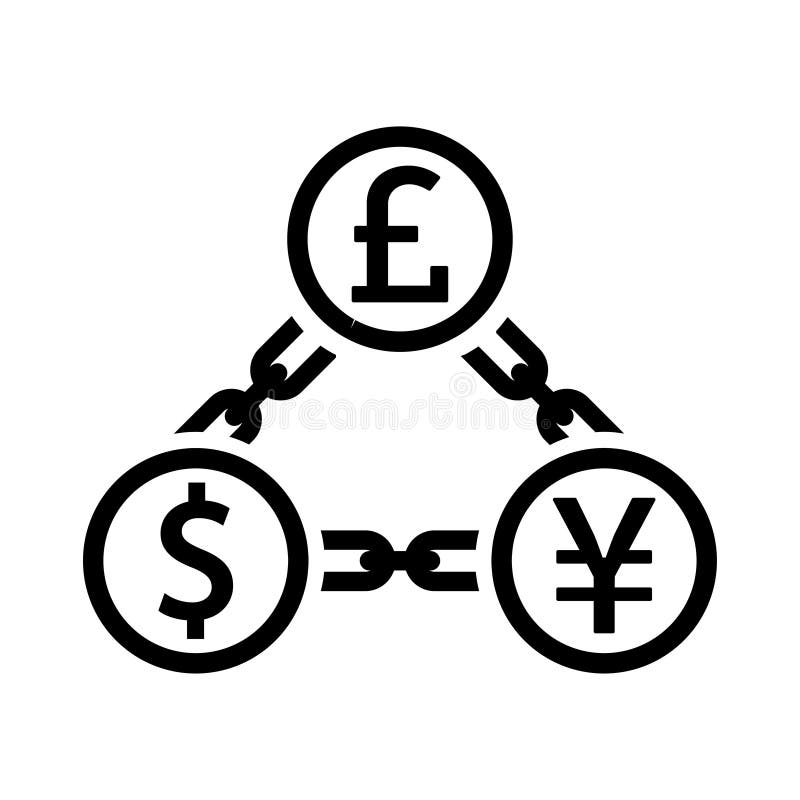 Money chain icon stock vector. Illustration of euro - 255098266