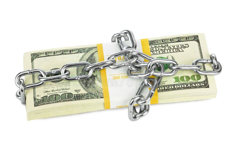 Chain with paper link stock image. Image of links, pulling - 53446901