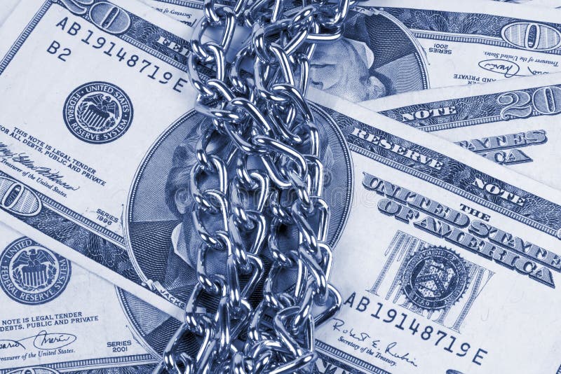 Money Chains stock image. Image of dollars, chained, isolated - 1007083