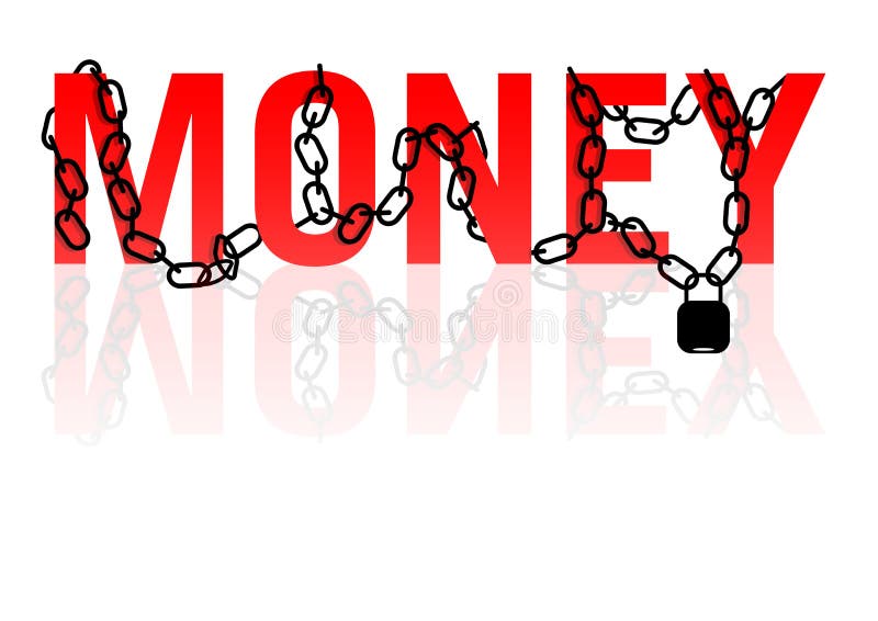 Money in chains stock illustration. Illustration of cash - 10535208