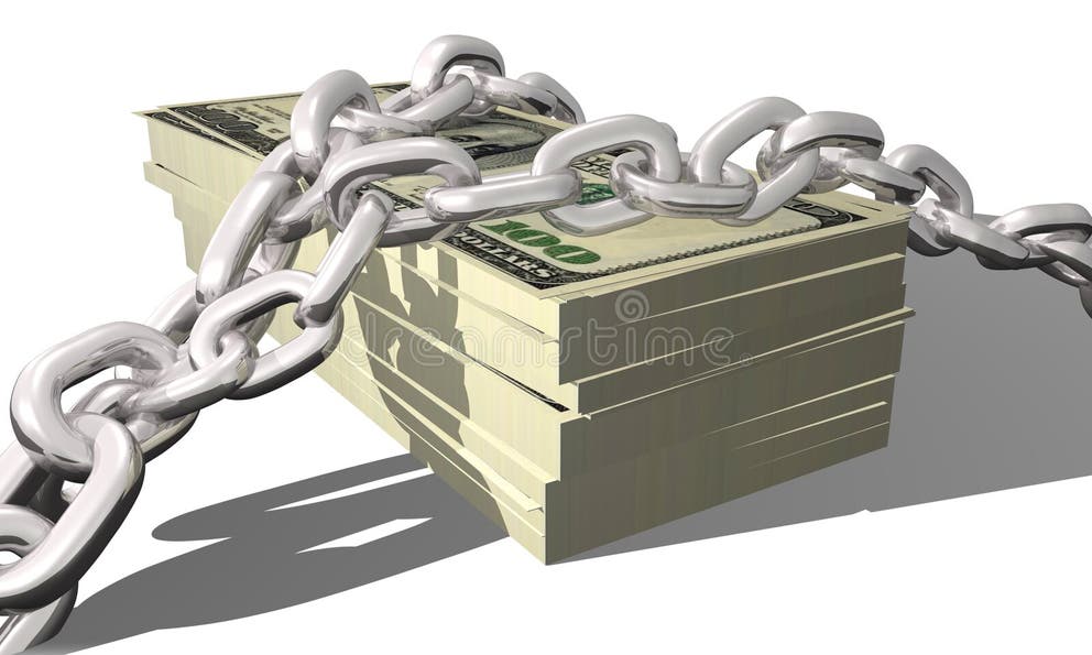 Money in Chains stock illustration. Illustration of rich - 15833992
