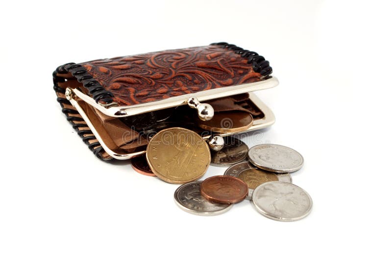 Money change purse stock photo. Image of quarters, loose - 1262364