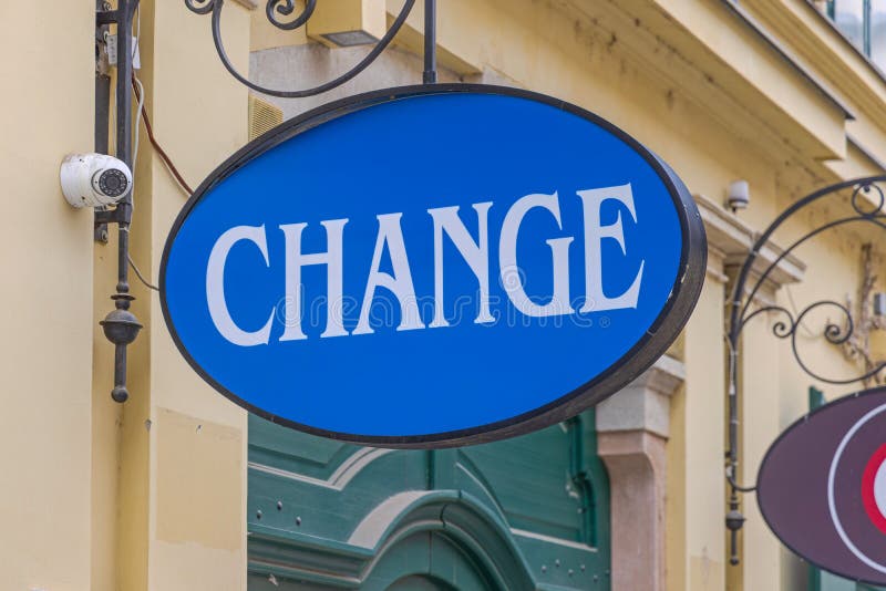 Money Change Sign stock photo. Image of business, foreign - 254856202