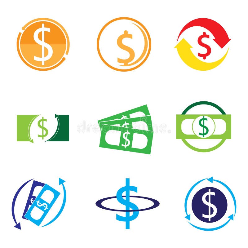 Money Changer Logo Icon Vector Stock Vector - Illustration of ...