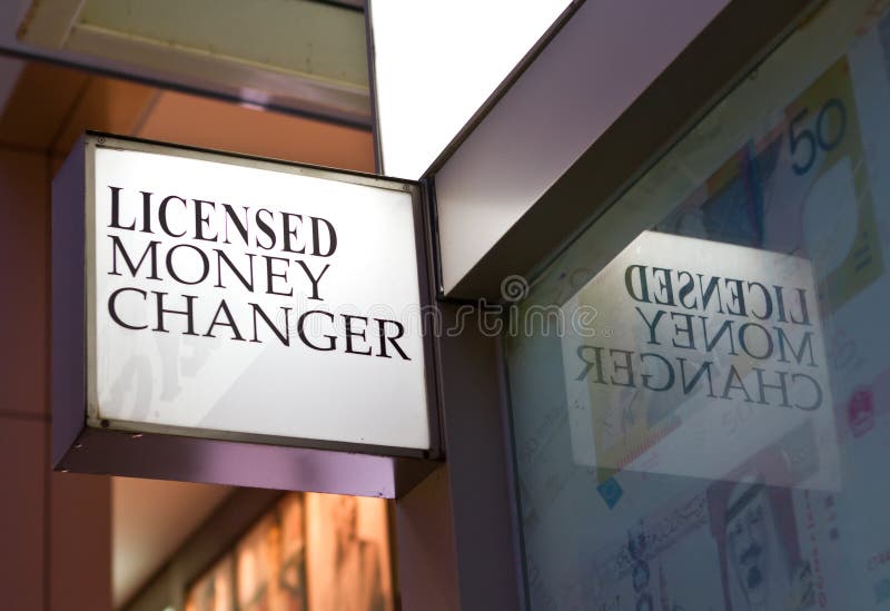 Money Changer stock photo. Image of neon, sign, exchange - 31243904