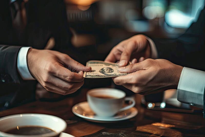 Money Changing Hands in Corrupt Practices . AI Generative Stock ...