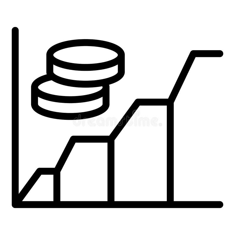 Money Chart Icon Outline Vector. Digital Pay Stock Illustration ...