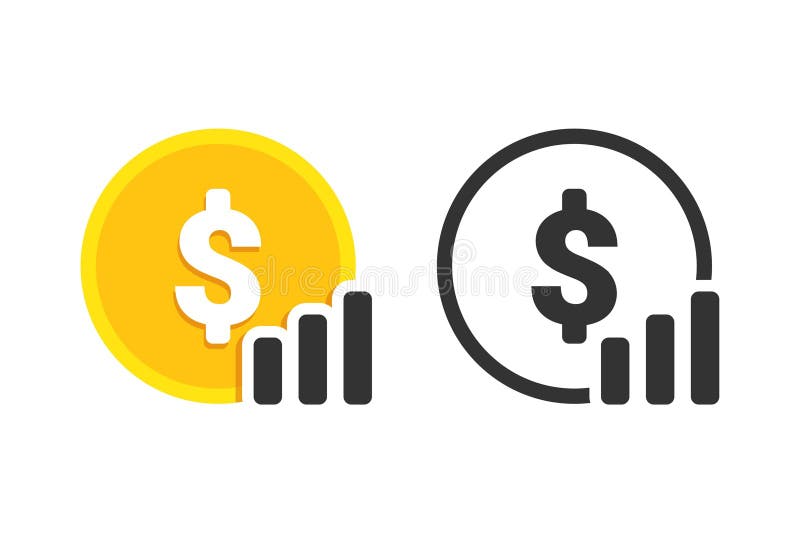 Money Chart Increase Icon. Illustration Vector Stock Vector ...