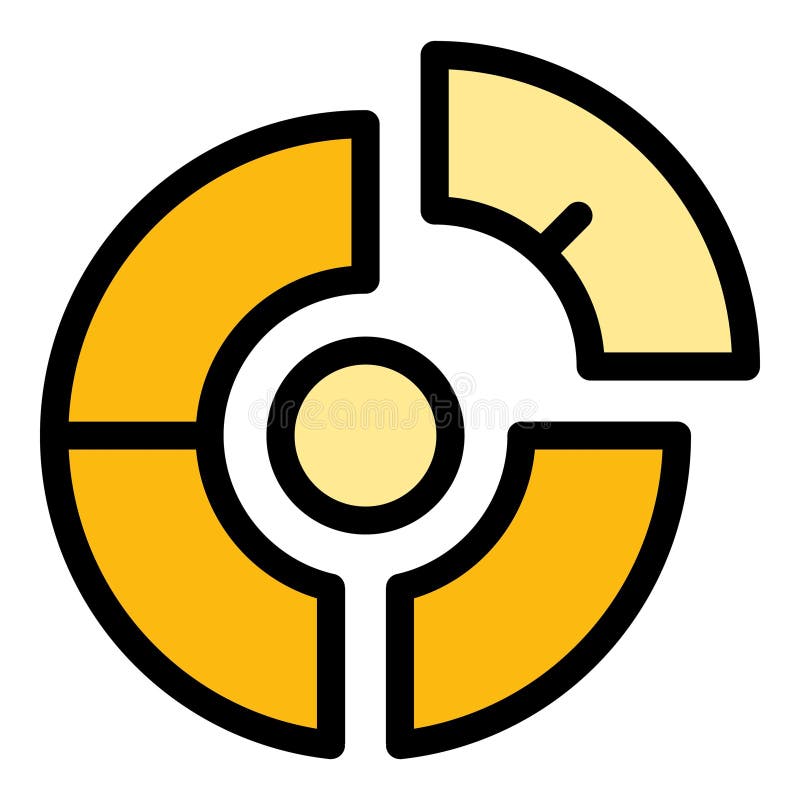 Money Chart Pie Icon Vector Flat Stock Illustration - Illustration of ...