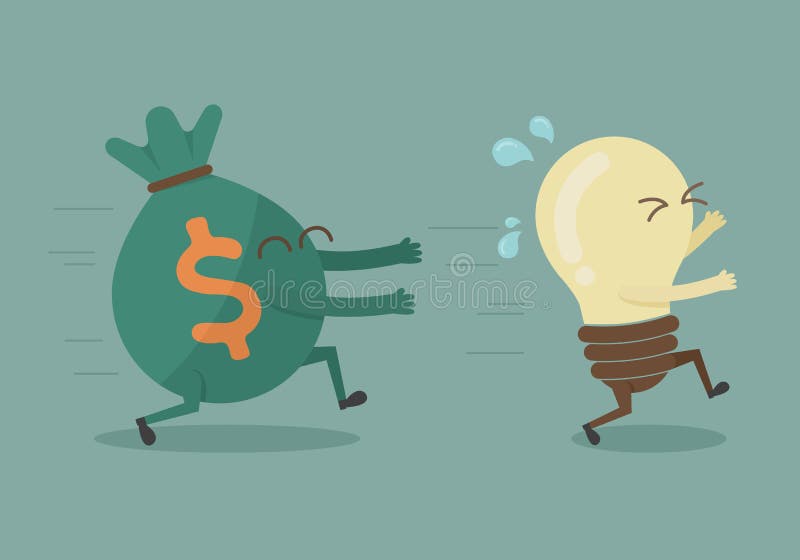 Money chasing ideas stock vector. Illustration of monetary - 35697799