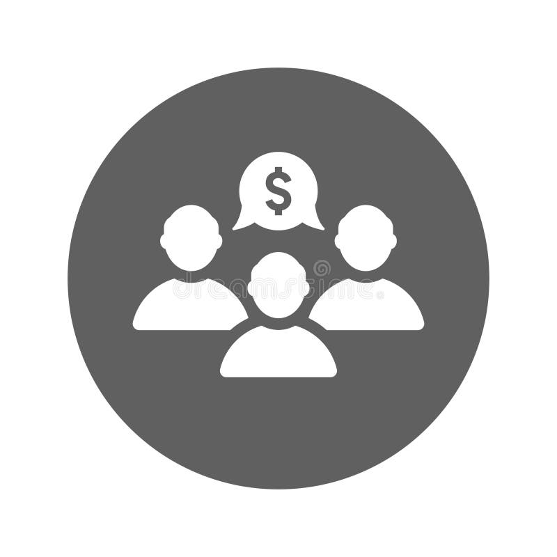 Money Chat Group icon stock illustration. Illustration of connection ...