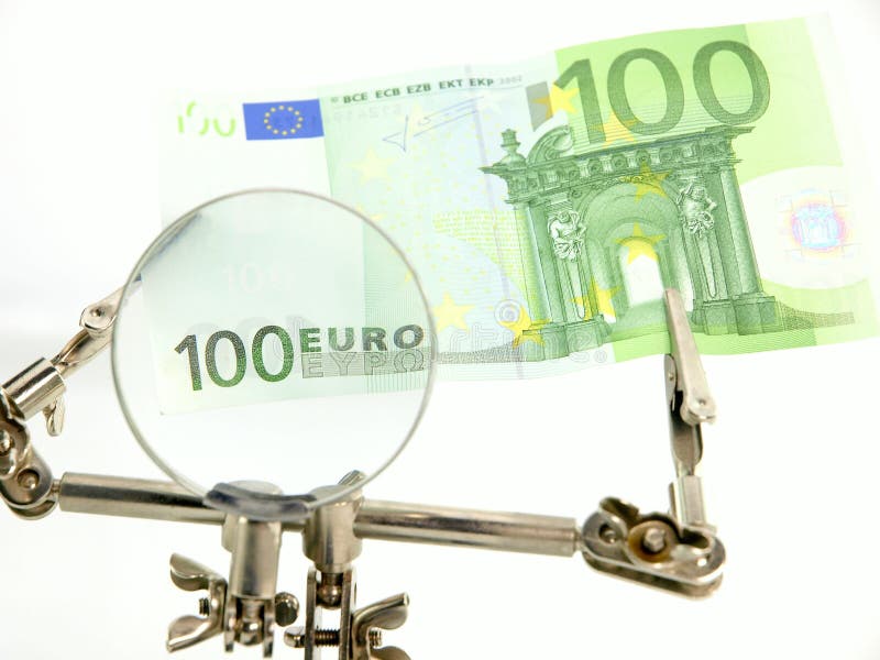 Money check stock photo. Image of glass, european, authentication ...