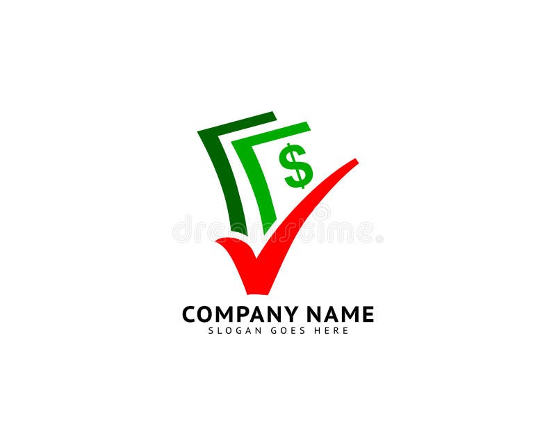 Money Check Mark Logo Template Stock Vector - Illustration of icon ...