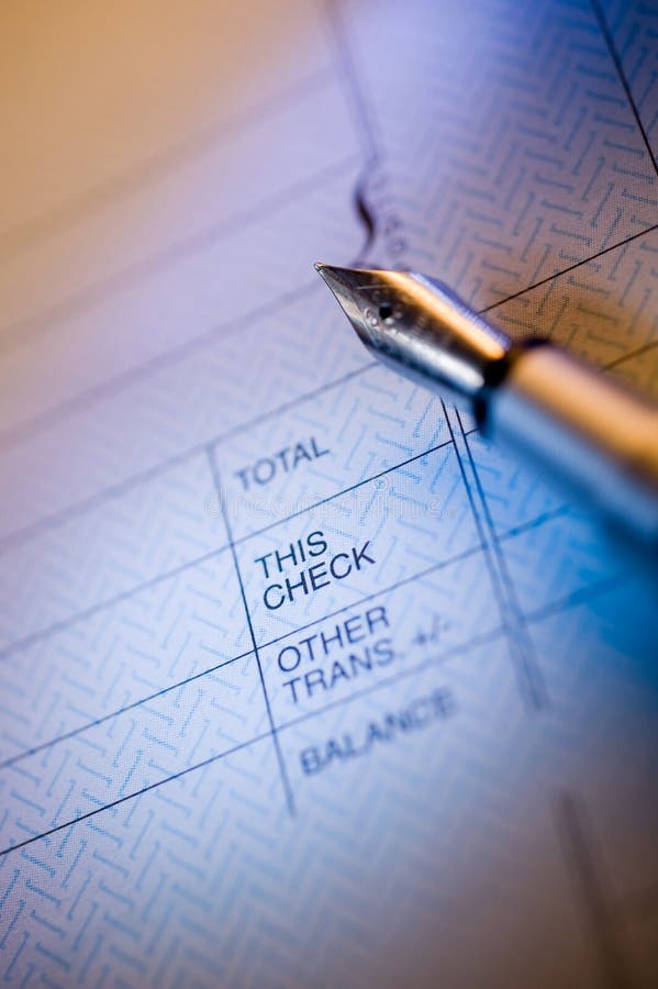Money check and pen stock photo. Image of cheque, banking - 6434600