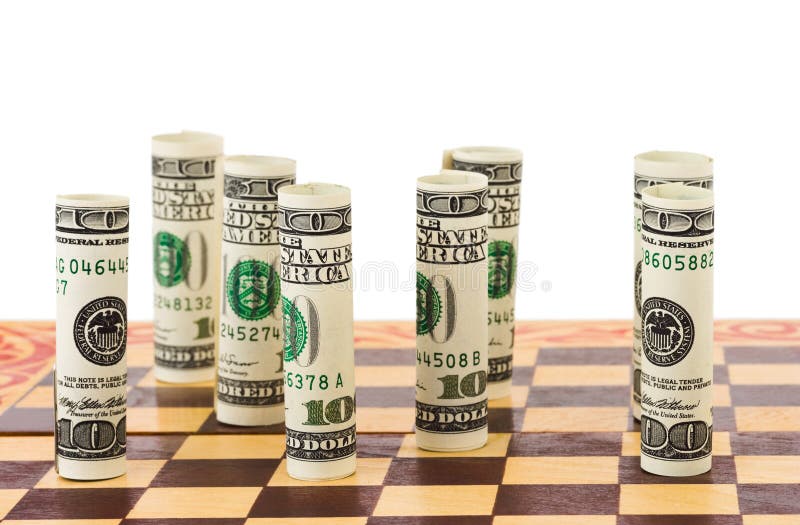 Money on chess board stock photo. Image of partnership - 5328998