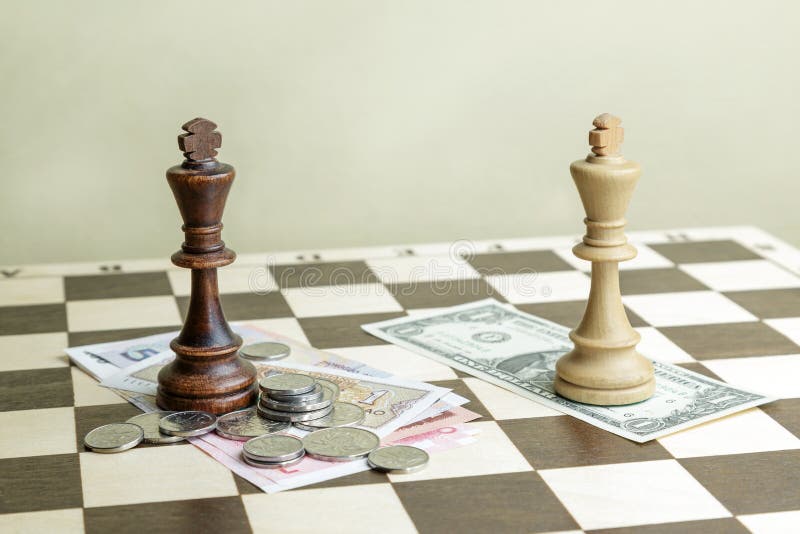 Money and Chess Kings on a Board Stock Photo - Image of king, game ...