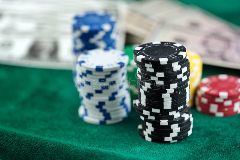 Money Chips and Gambling Cards Stock Image - Image of casino, green ...