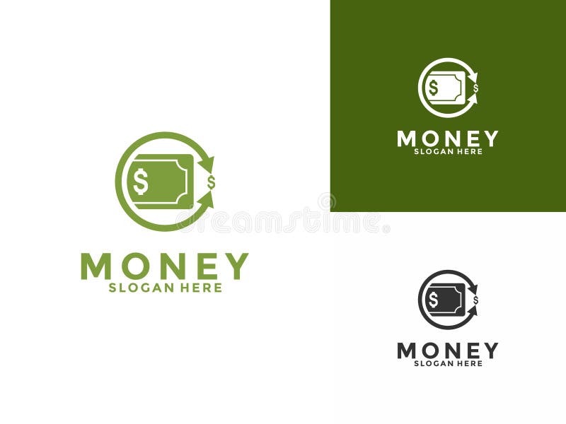 Money with Circle Arrow Logo. Money Logo Design Vector. Digital Payment ...