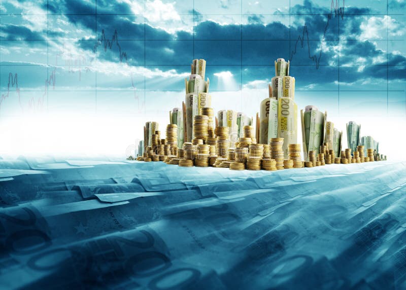 Money city stock illustration. Illustration of concept - 14506797