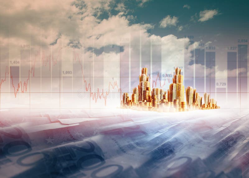 Money city stock image. Image of buldings, economic, concept - 14516137