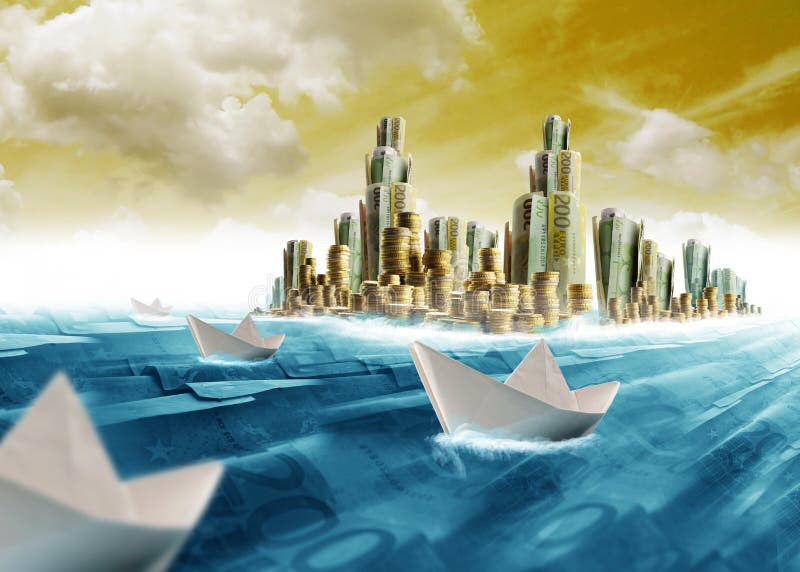 Money city stock image. Image of buldings, economic, concept - 14516137