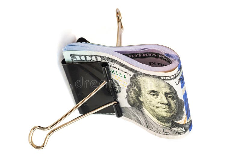 Money Clip with Dollar Bills. Unusual Use of a Binder Clip To Hold Cash ...