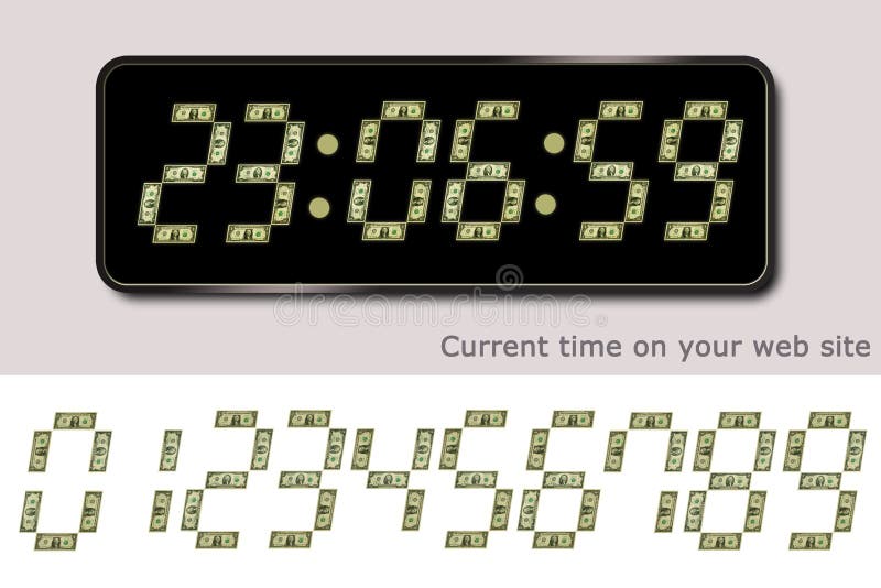 Money clock stock illustration. Illustration of device - 24148179