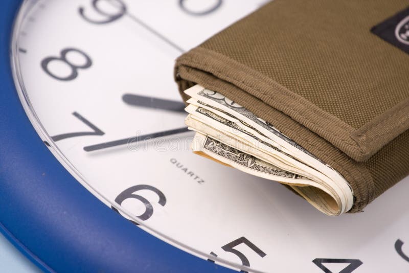 Money and clock stock photo. Image of industry, passage - 9160132