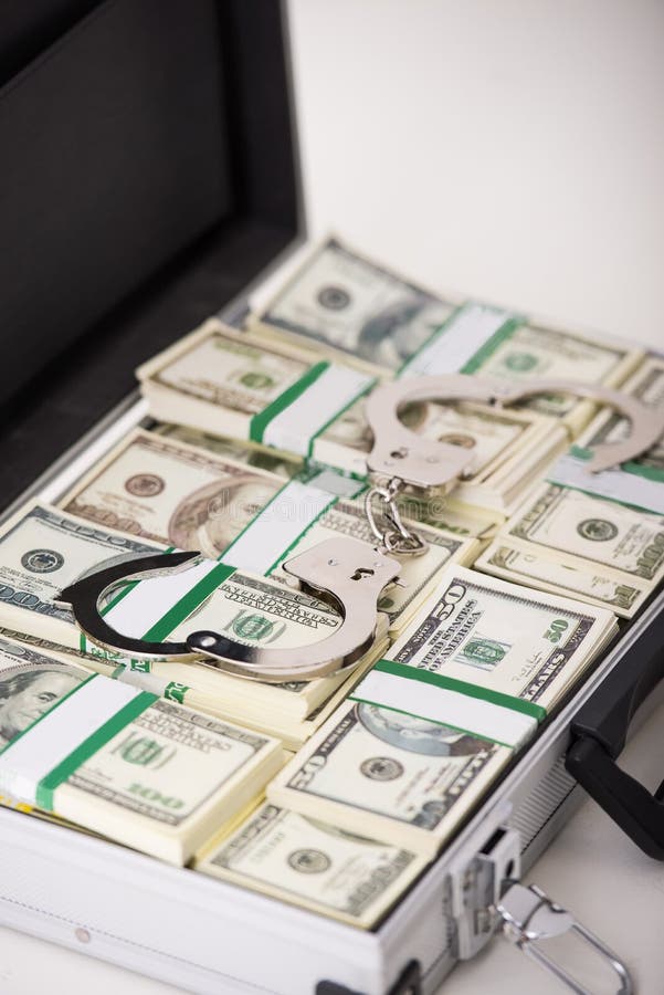 Money stock image. Image of briefcase, cash, handcuffs - 49303499