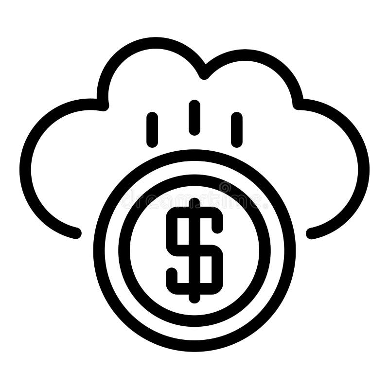Cloud Computing Icon With A Money Symbol Stock Vector - Illustration of ... Cloud Computing Icon With A Money Symbol Stock Vector - Illustration of ...