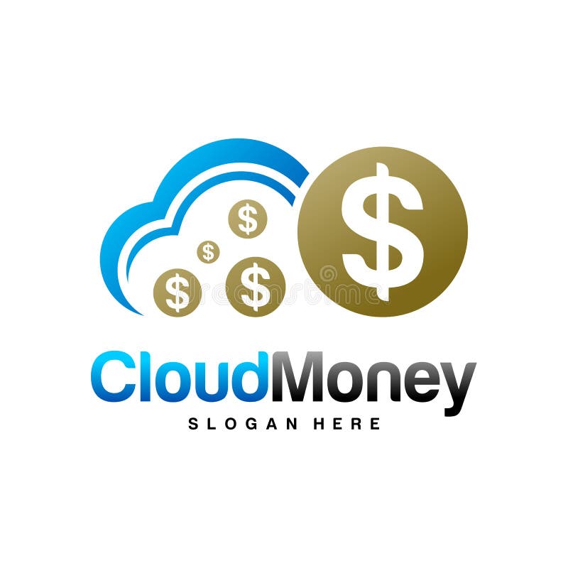 Money Cloud Logo Design Vector Konzept Cloud-Money-Logo-Vorlage Symbol ...