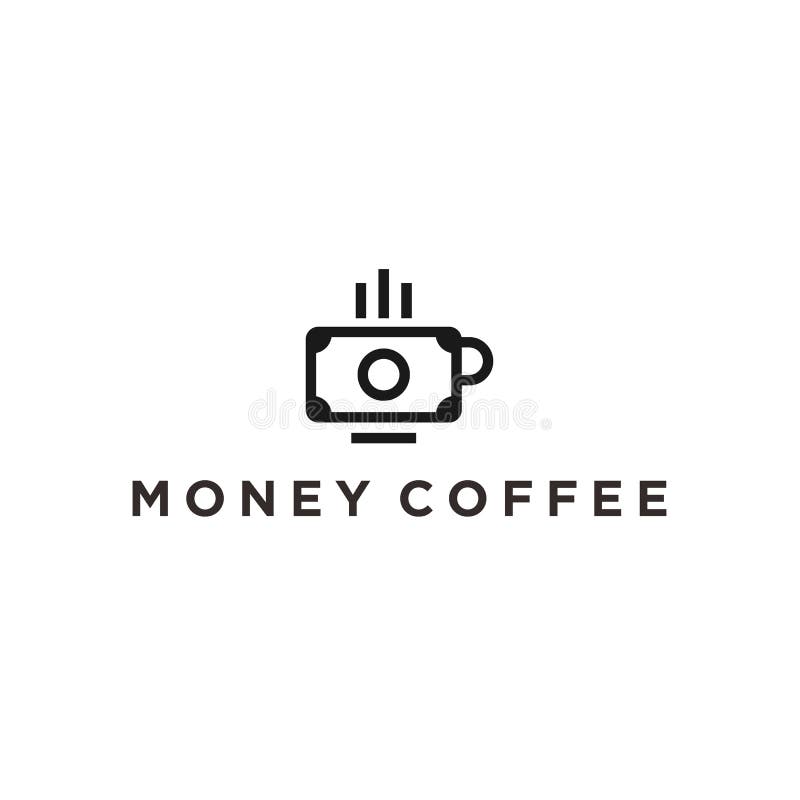 Money Coffee Logo Vector Designs Stock Vector - Illustration of drawing ...