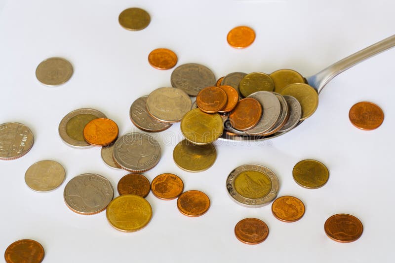 Money stock image. Image of money, currency, spoon, coin - 32097273