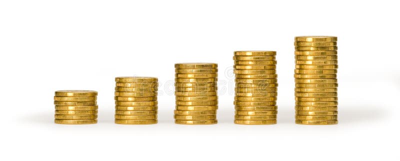Money Coin Stacks Value Growth Business Stock Image - Image of ...