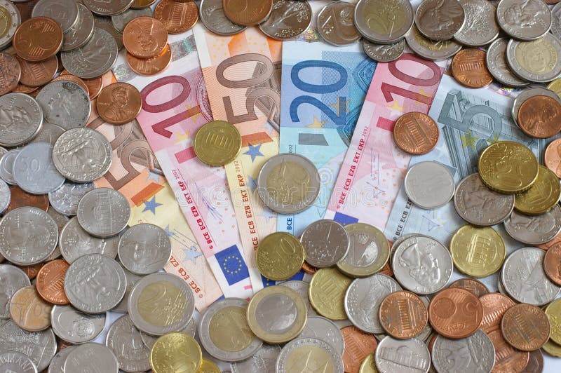 Money - Coins and Banknotes Stock Photo - Image of money, metal: 12875540