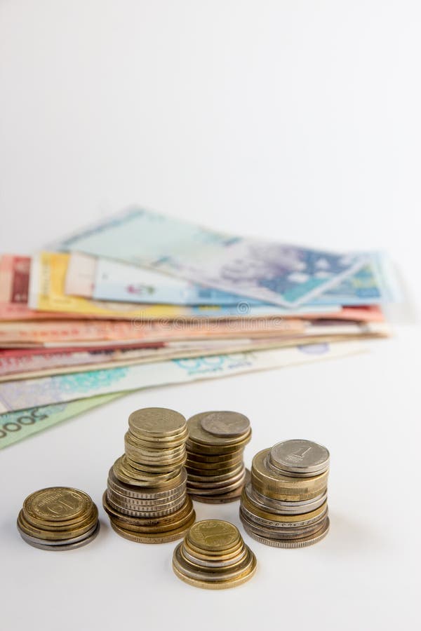 Money Coins and Banknotes from Multiple Countries Stock Photo - Image ...
