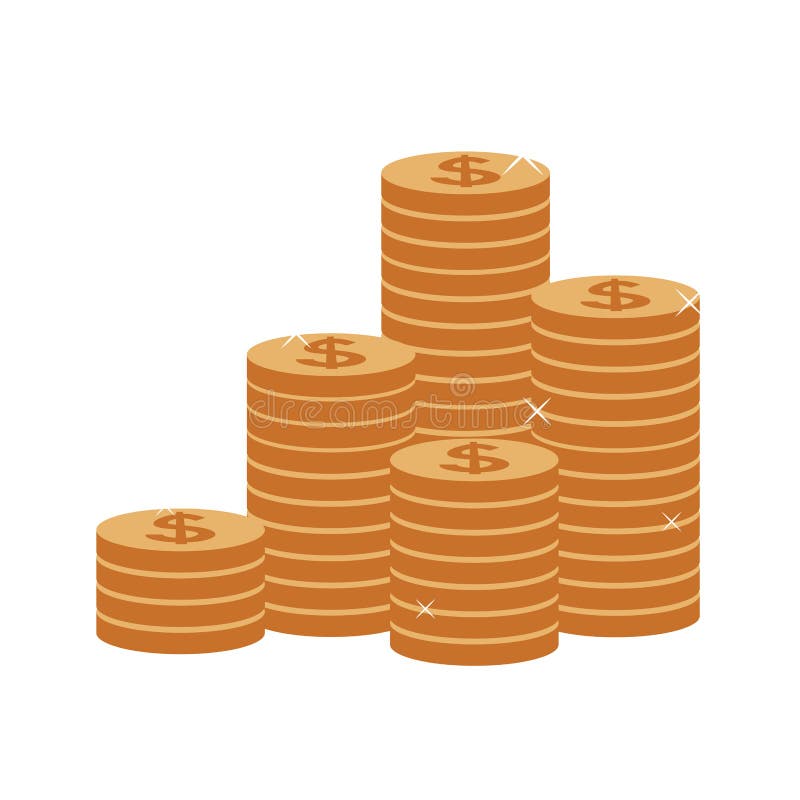 Money coins cartoon stock vector. Illustration of accountancy - 136743891