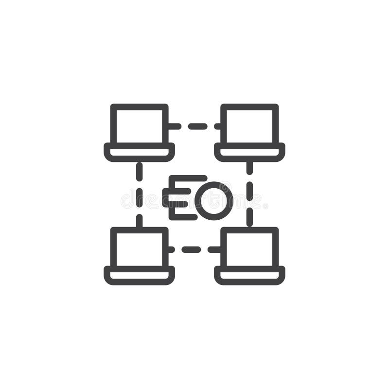 Money Coins and Computer Network Vector Icon Stock Vector ...