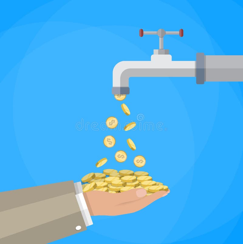 Cash Flow Line Icon, Vector. Cash Flow Outline Sign, Concept Symbol ...