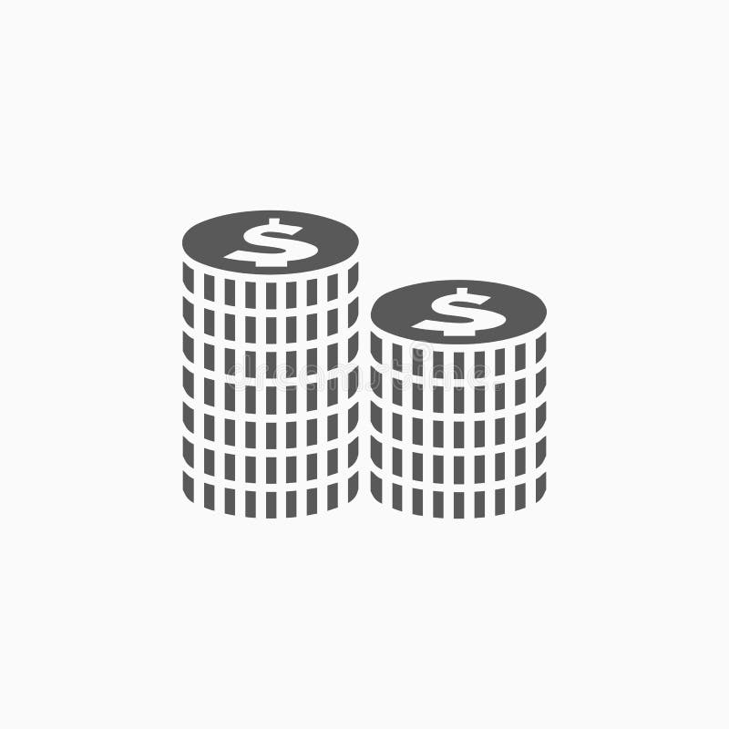 Money, Coins Icon, Dollar, Token, Finance Stock Vector - Illustration ...